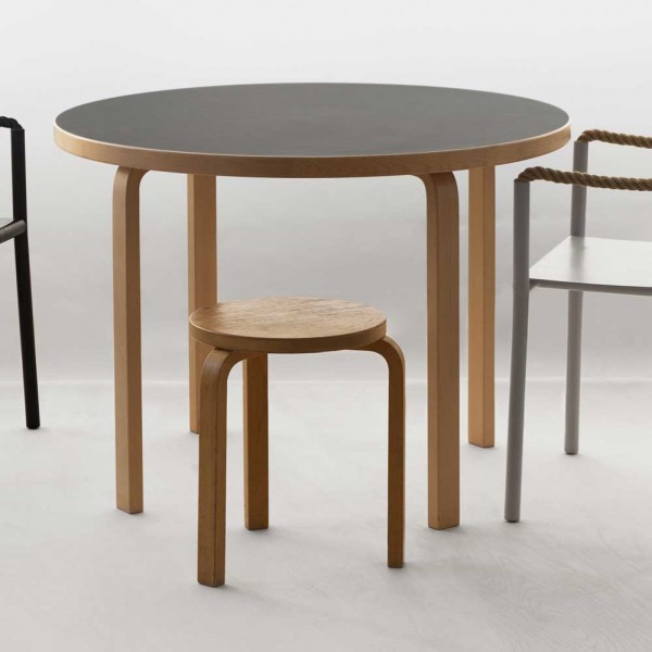 Runder Aalto Tisch 90A mit 100 cm Durchmesser von Alvar Aalto I Artek | Markanto